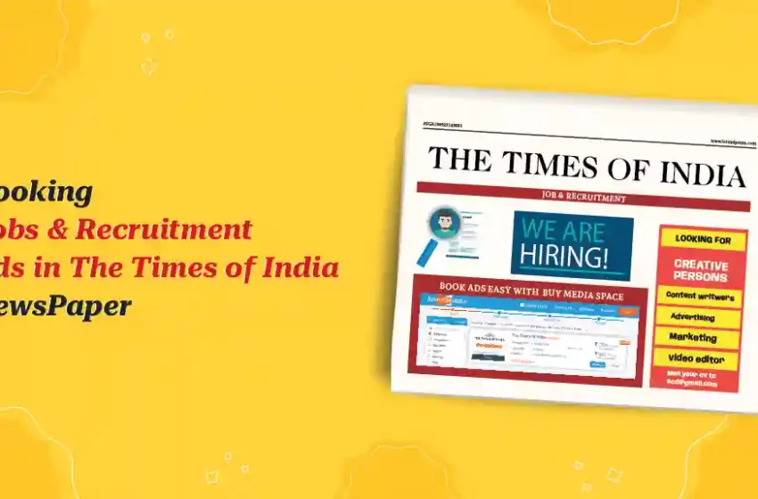 Book Job & Recruitment Ads in The Time of India Bangalore